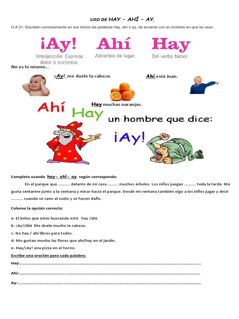 Uso de Hay Ahi Ay