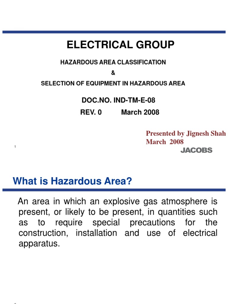 Selection of Electrical Equipment for Hazardous Areas: A Comprehensive ...