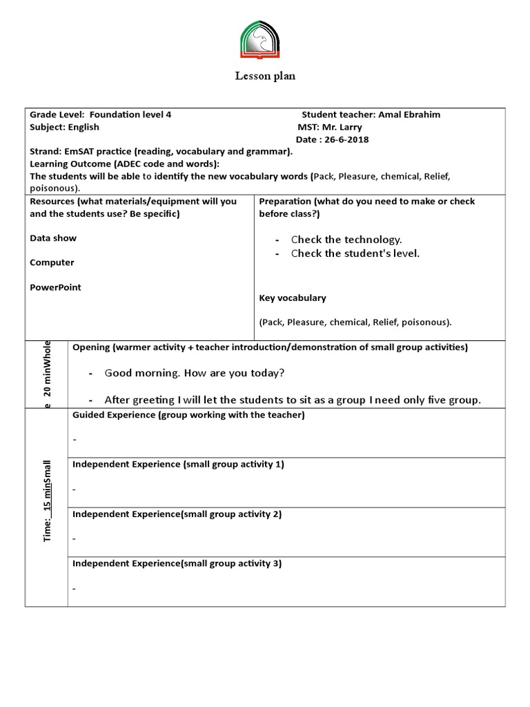 Lesson Plan: Poisonous) | PDF