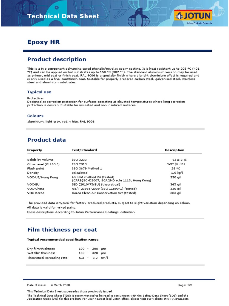 Epoxy HR - TDS.eng | PDF | Abrasive | Epoxy