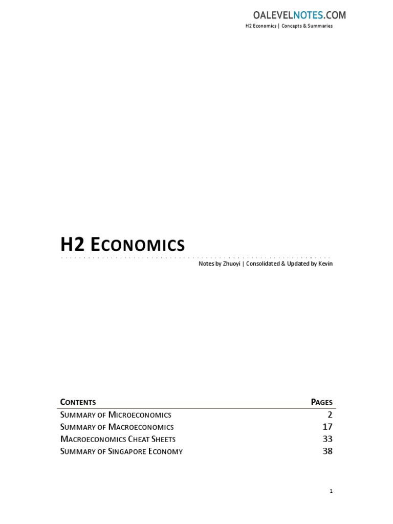 A Level Economics Notes | PDF | Monopoly | Externality