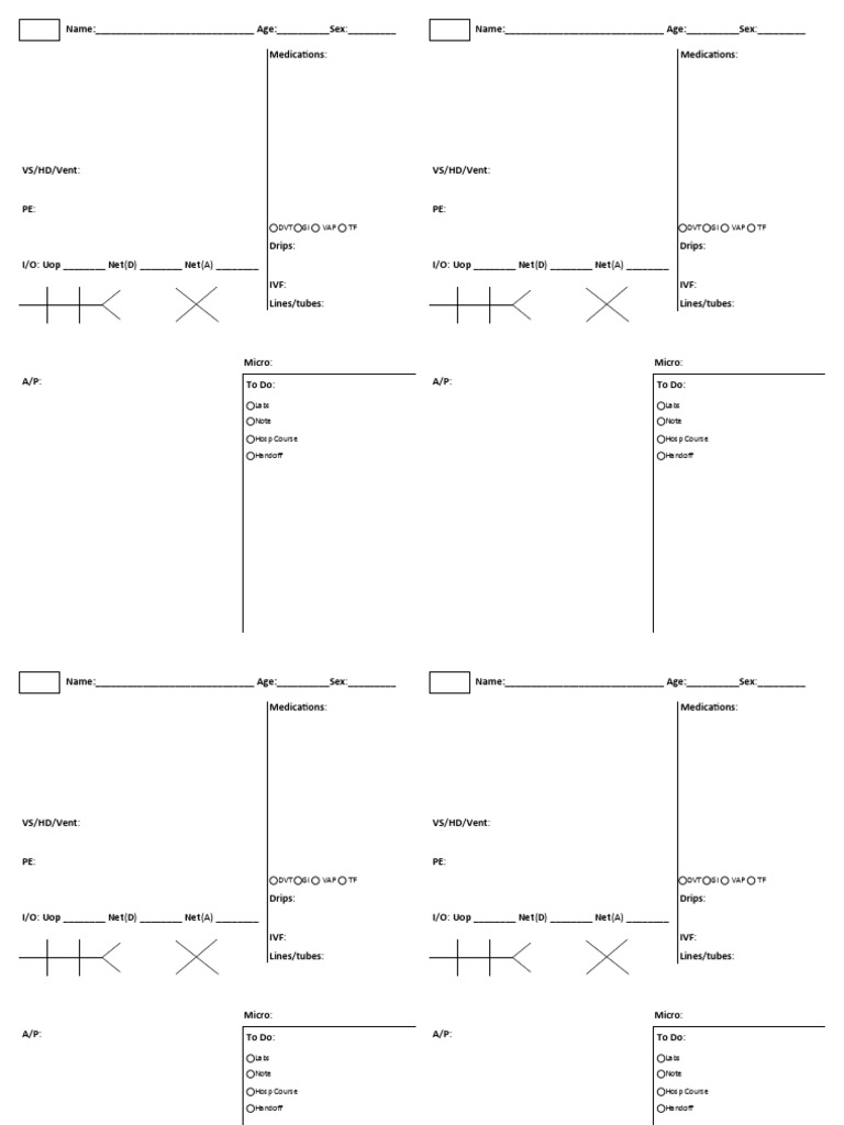 Progress Note Template (ICU) | PDF
