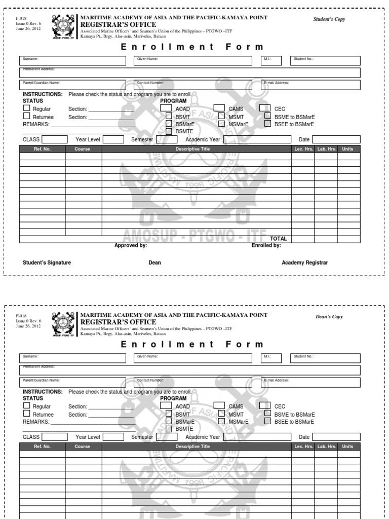 CAMS Enrollment Form | PDF