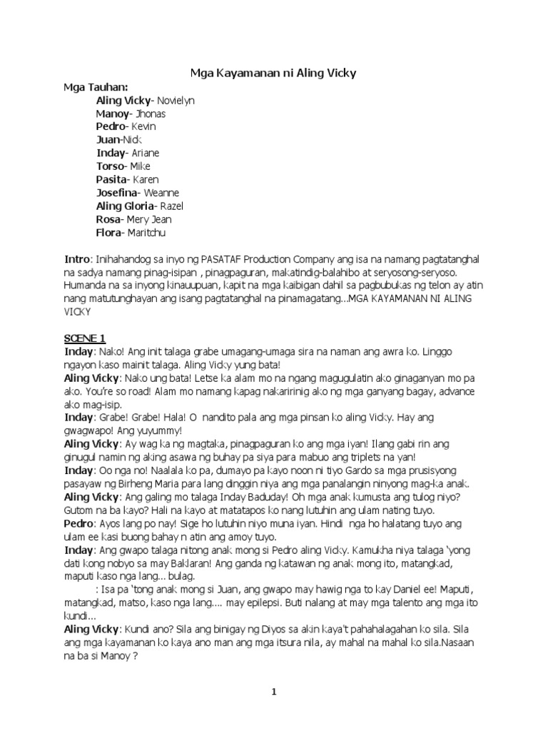 Skript (Dula Dulaan) | PDF