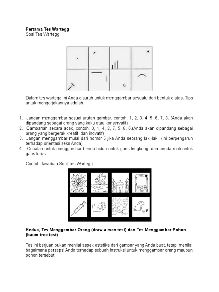 Contoh dan Tips Tes Wartegg | PDF