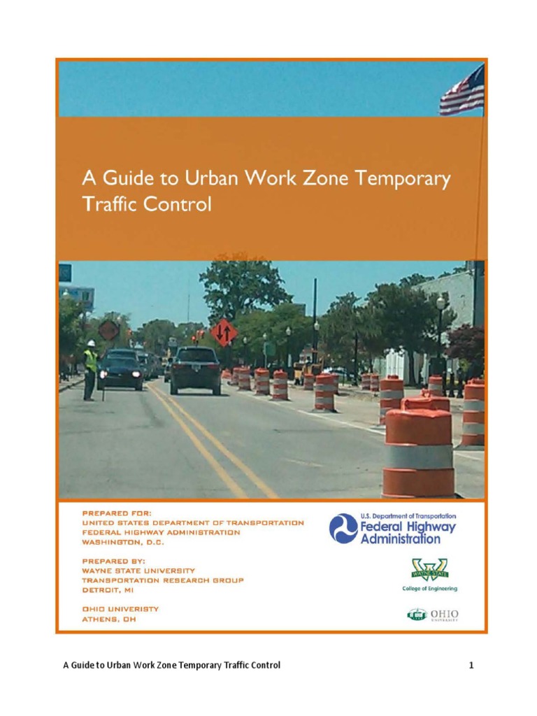 A Guide To Urban Work Zone Temporary Traffic Control 1 | PDF | Traffic ...