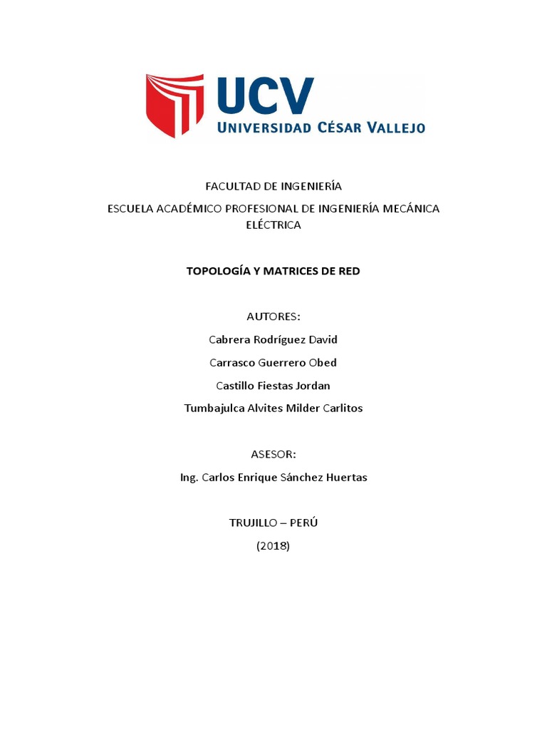 Topología y Matrices de Red | PDF | Electromagnetismo | Ingenieria ...