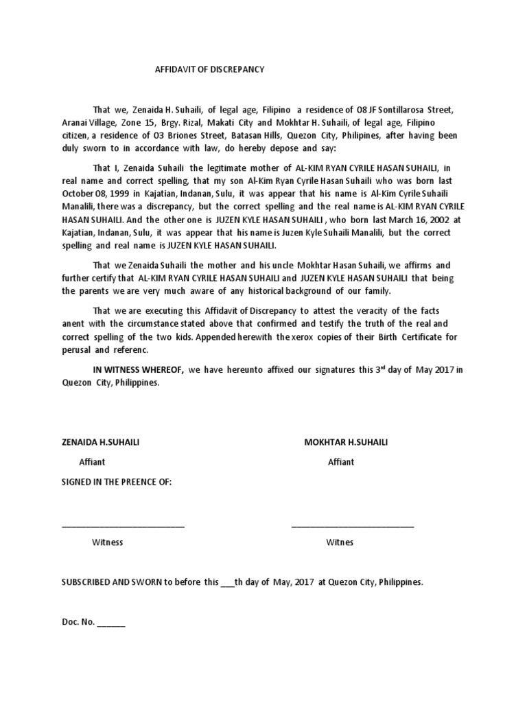 IN WITNESS WHEREOF, We Have Hereunto Affixed Our Signatures This 3 | PDF