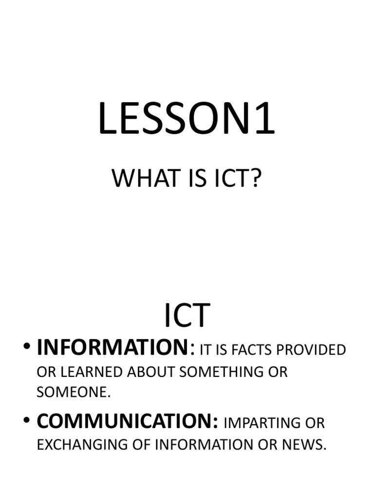 Intro of Ict | PDF