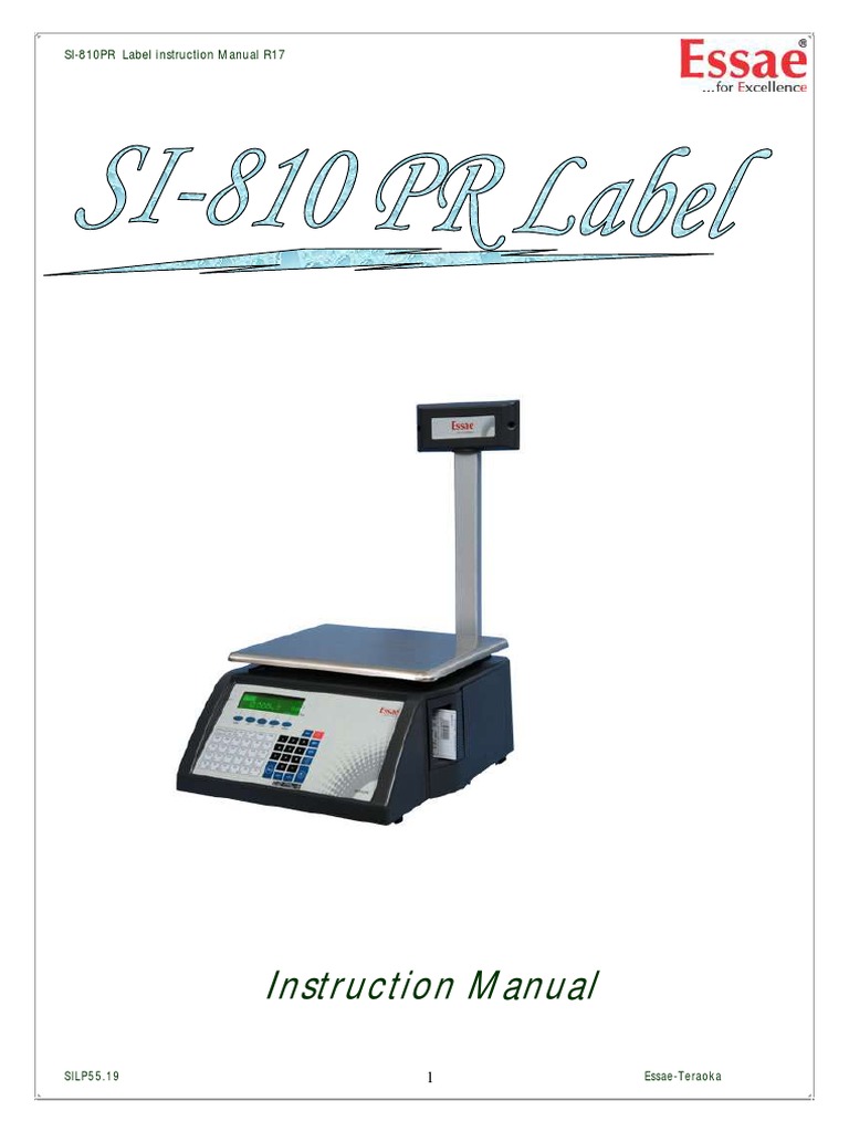 SI-810PR Label Instruction Manual | PDF | Computer Keyboard | Barcode
