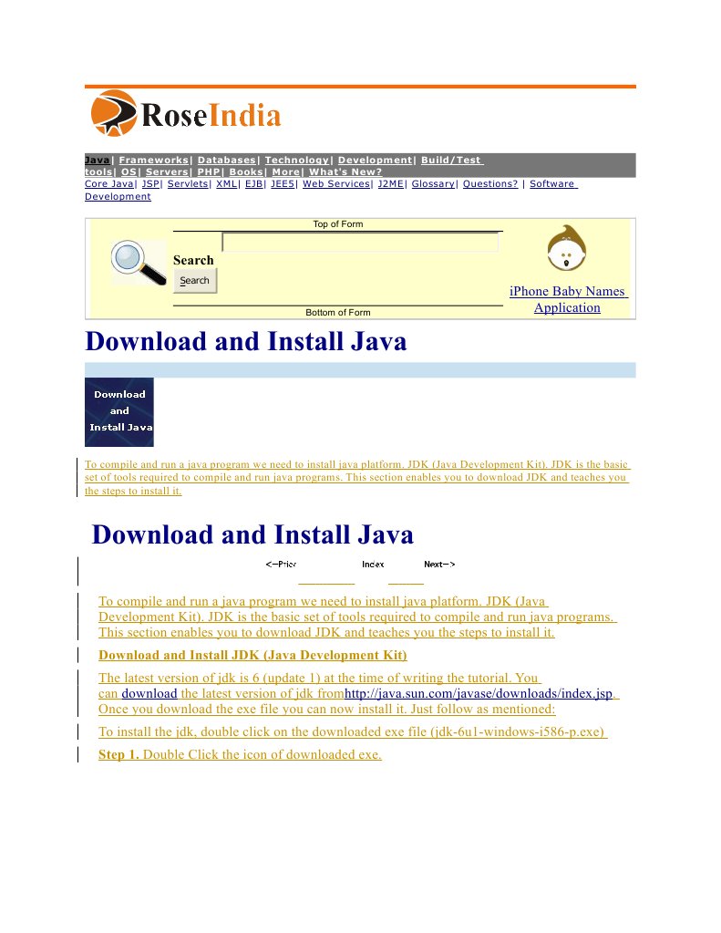 and Install Java: Search | Download Free PDF | Java (Programming ...