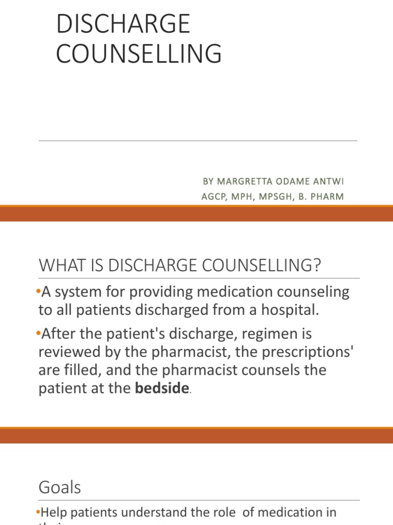 Effective Discharge Counseling Strategies | PDF | Patient | Pharmacy