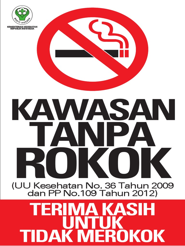 Stiker Kawasan Tanpa Rokok 9x16cm PDF | PDF