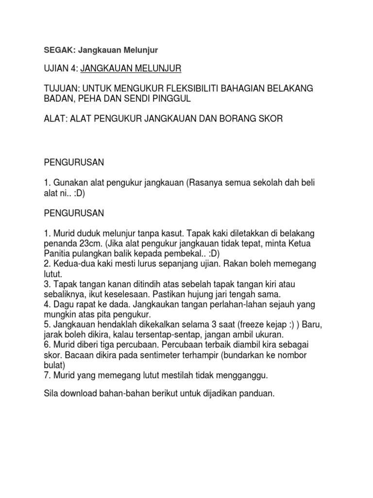 Segak Jangkauan Melunjur | PDF