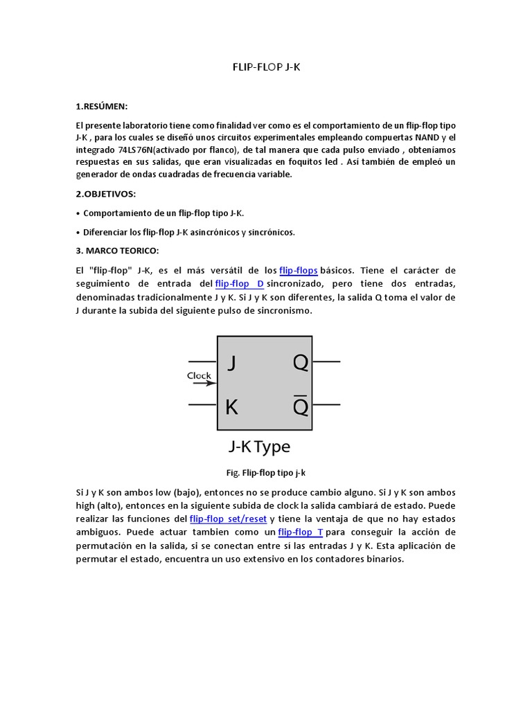 Lab - Flip Flop | PDF | Ingeniería Electrónica | Electrónica