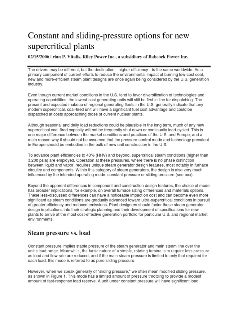 Boiler Sliding Pressure Contrl | PDF | Boiler | Furnace