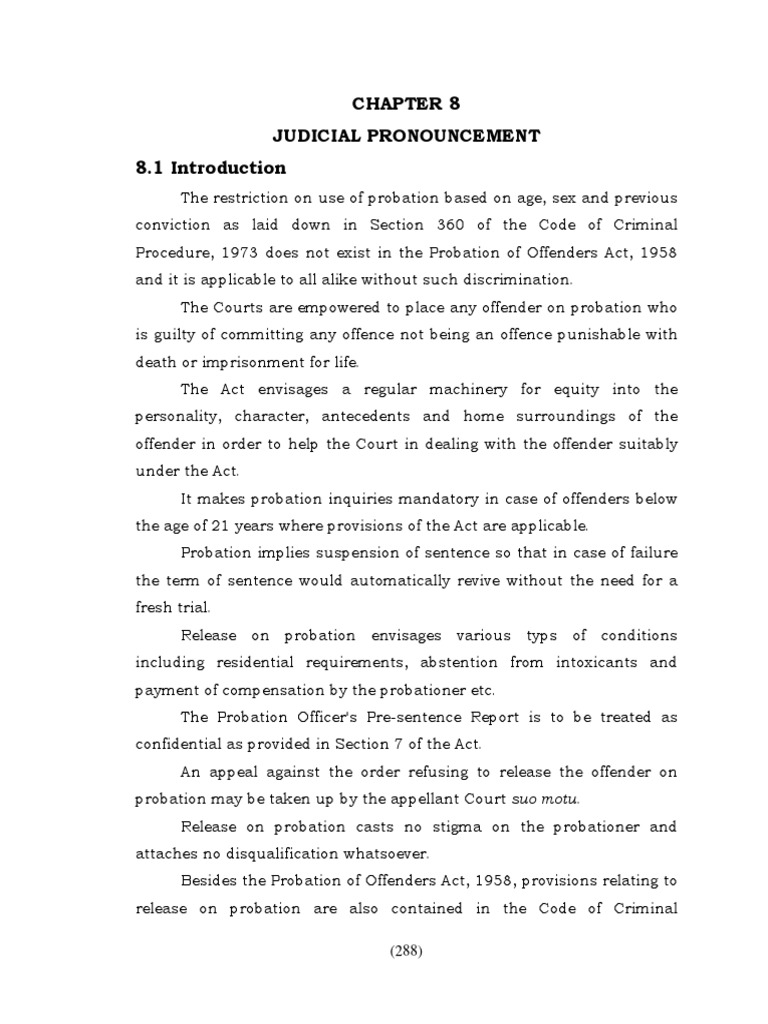 Judicial Pronouncement | PDF | Probation | Judgment (Law)