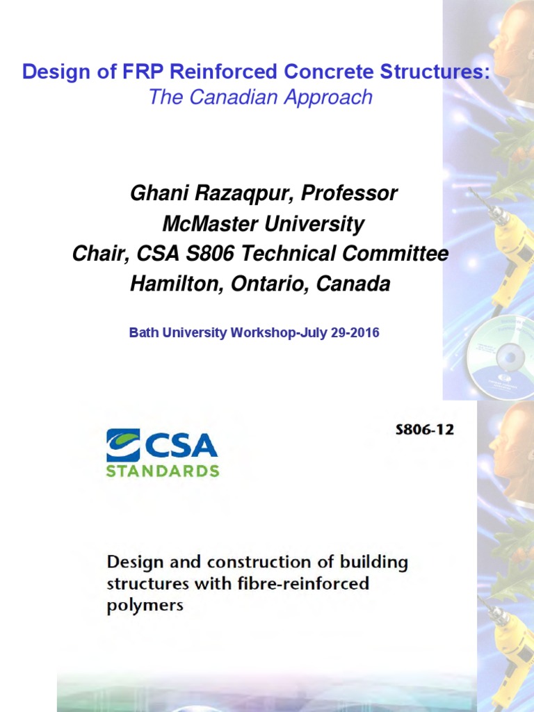 Design Frp Reinforced Concrete Structures Razaqpur Pdf Fibre Reinforced Plastic Reinforced