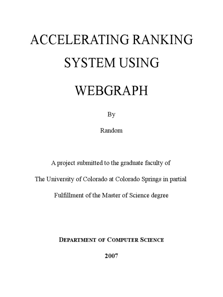 Accelerating Ranking System Using Web Graph | PDF | Search Engine ...