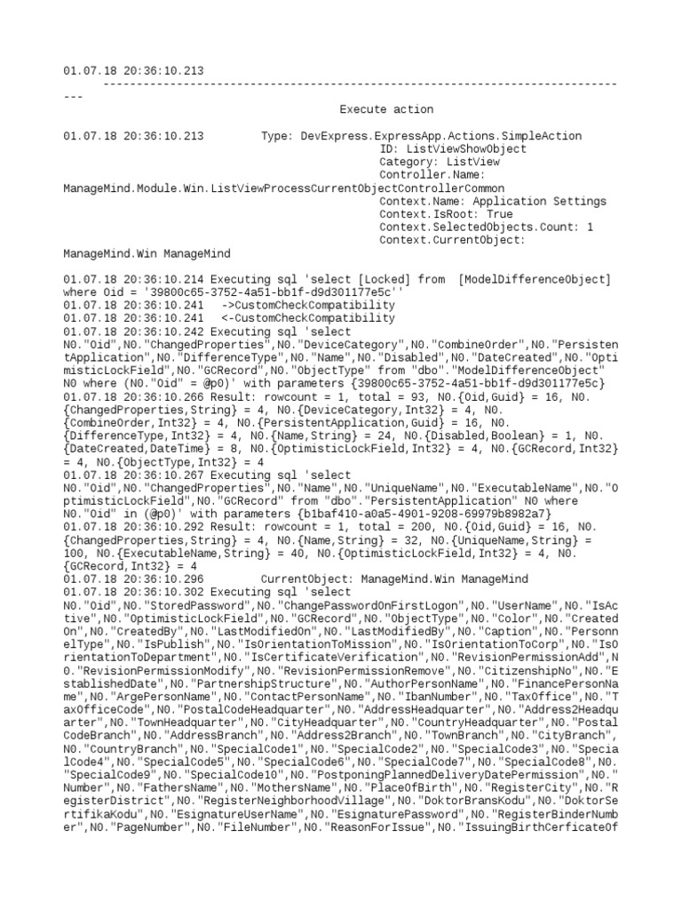 Log | PDF | Software Development | Data Management