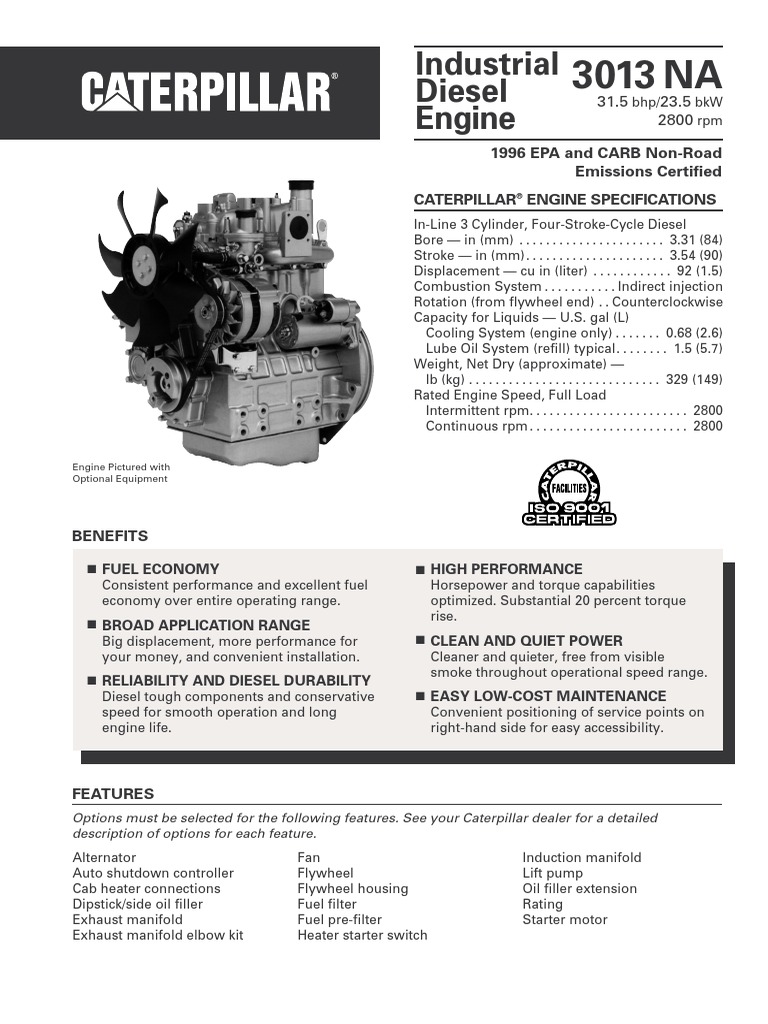 Industrial Diesel Engine: 1996 EPA and CARB Non-Road Emissions ...