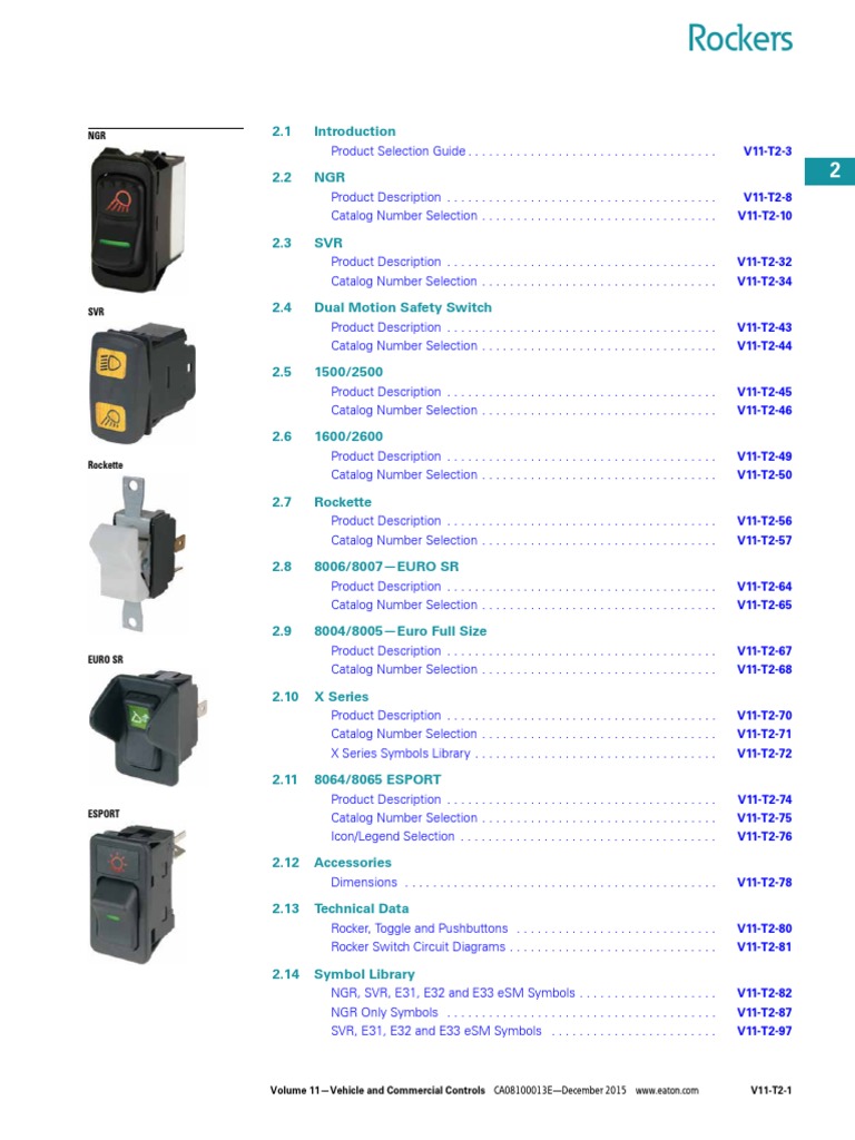 Eaton Rockers | PDF | Switch | Light Emitting Diode