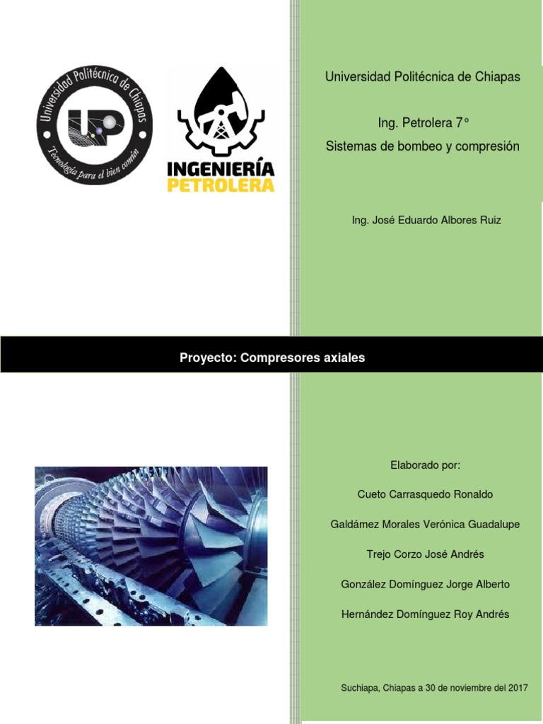 Compresores Axiales: Funcionamiento y Ventajas | PDF | Turbina | Velocidad