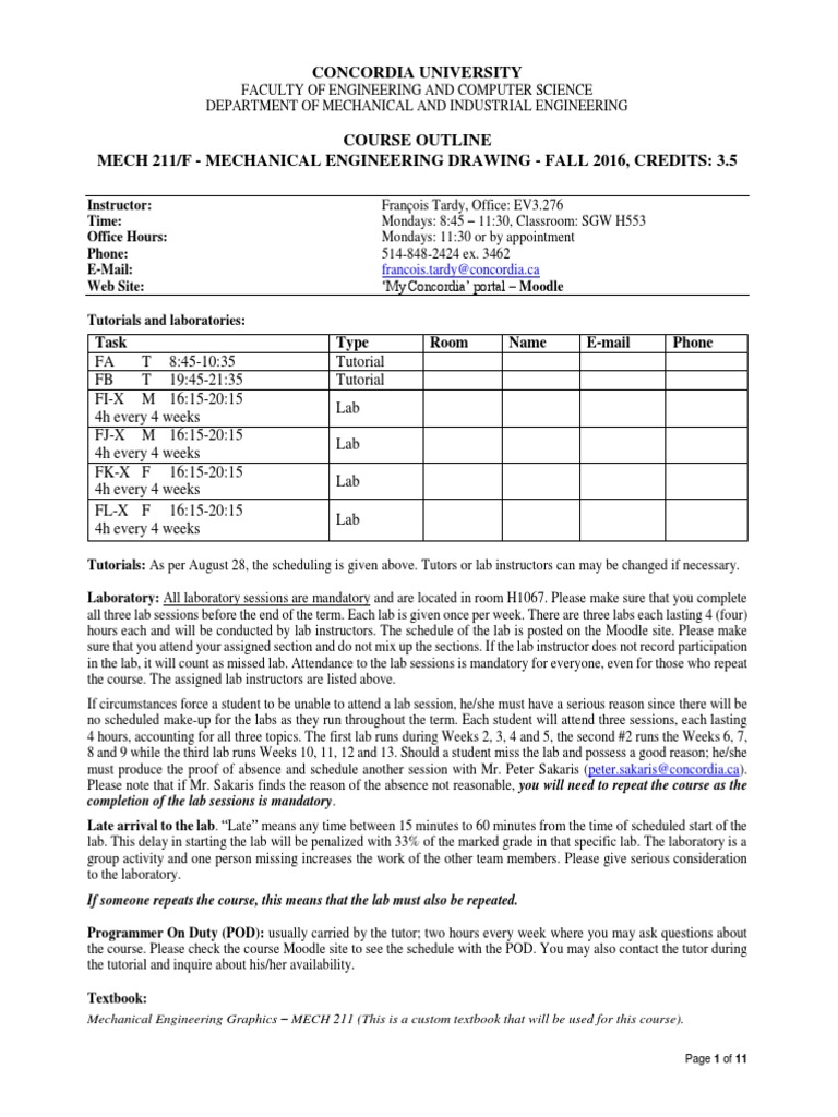 F16 211 Outline | Download Free PDF | Test (Assessment) | Engineering