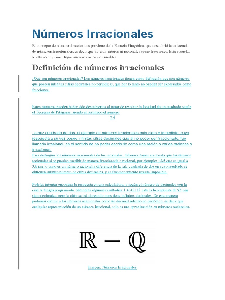 Numeros Irracionales Ppt