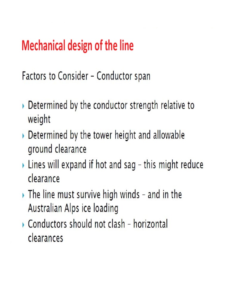 Mechanical Design and Selection of Overhead Line Components for ...