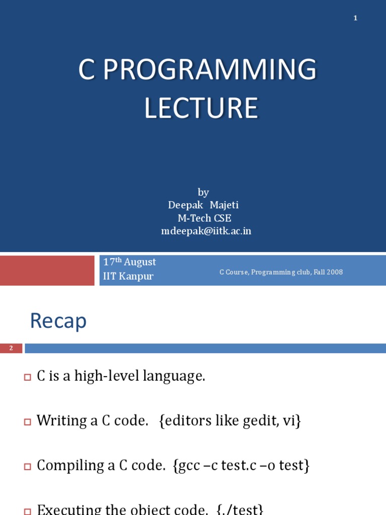 Intro to C Programming Basics | PDF | Integer (Computer Science) | C (Programming Language)