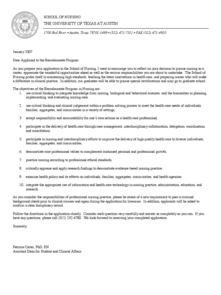 UT Austin Nursing Program Application Guide | PDF | Career & Growth | Law