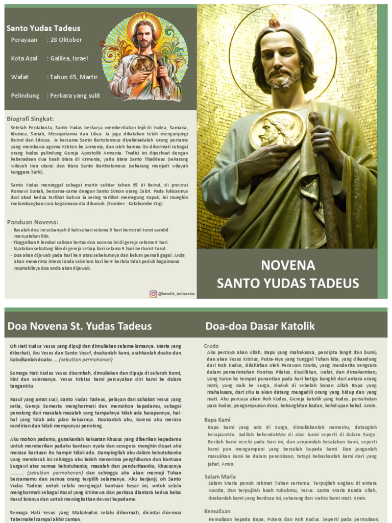 Novena ST Yudas Tadeus | PDF