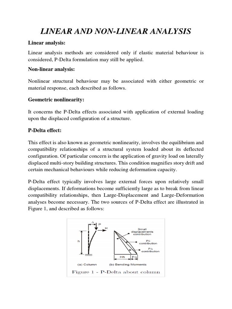 Linear and Non-Linear Analysis | PDF | Hysteresis | Strength Of Materials