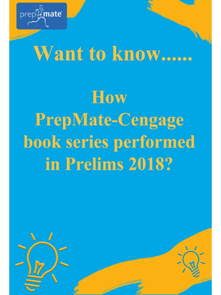 How PrepMate - Cengage Book Series Performed in Prelims 2018 | PDF ...