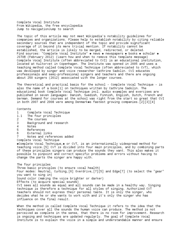 Complete Vocal Technique Español | PDF