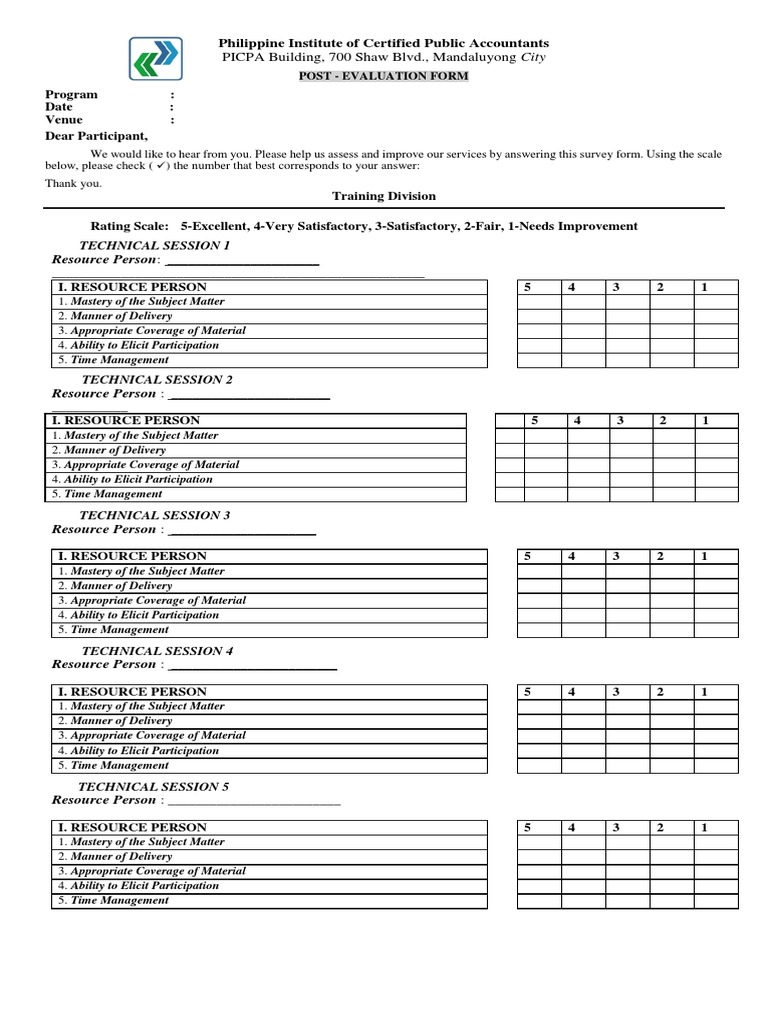 Evaluation Form | PDF | Business