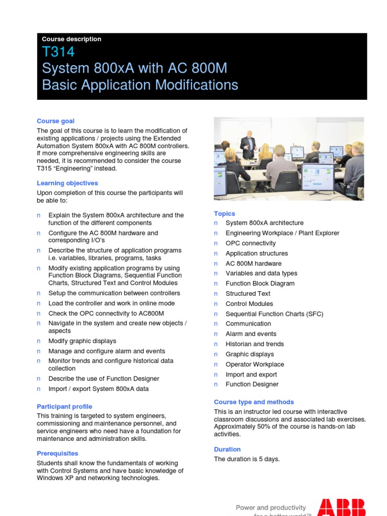 D en System 800xa Course T314 - Basic Configuration | PDF | System | Engineering