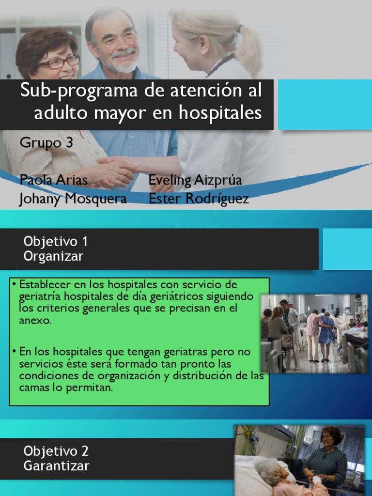 Sub-Programa de Atención Al Adulto Mayor en Hospitales | PDF | Gerontología | Hospital