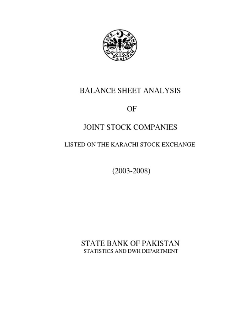 Balance Sheet Analysis by SBP | PDF | Dividend | Depreciation