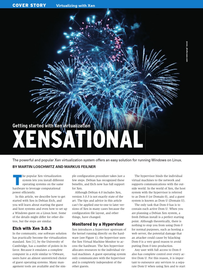 Xensational Getting Started With Xen Virtualization Pdf File