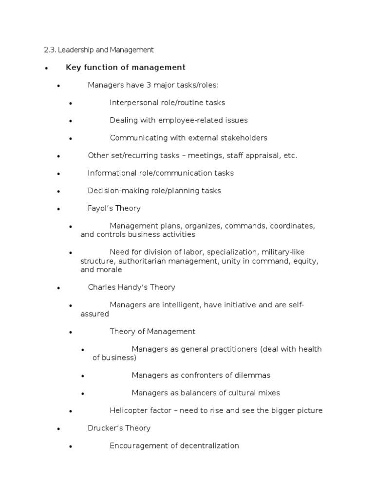 Leadership and Management Theories Explained | PDF | Leadership ...