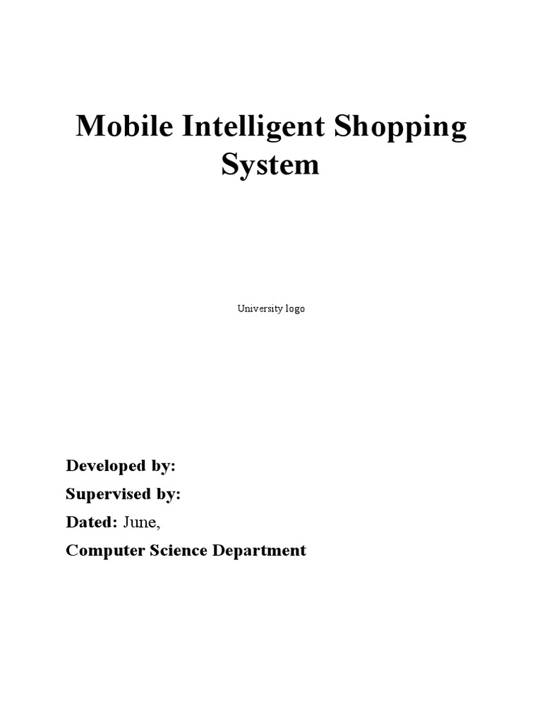Mobile Intelligent Shopping System | PDF | Use Case | Barcode