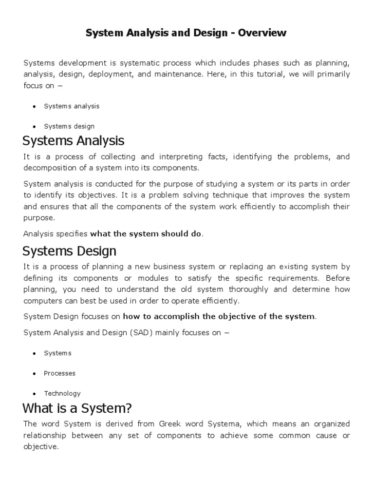 Systems Analysis & Design Guide | PDF | Feasibility Study | Data Model