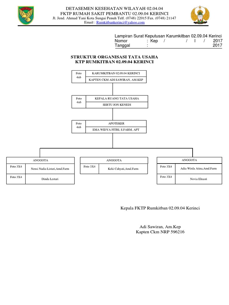 Struktur Orgas Staff | PDF