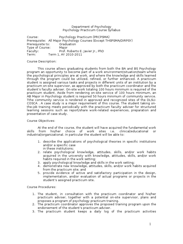 Practicum | PDF | Psychology | Behavior Modification