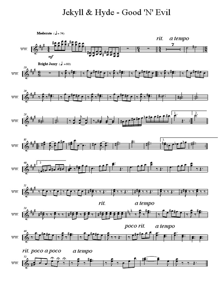 Jekyll & Hyde-Good 'N' Evil-WW. | PDF | Formes musicales | Compositions ...