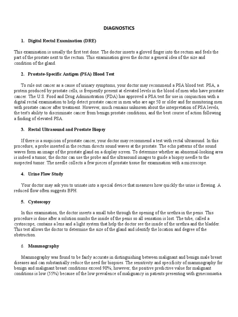 Diagnostics: 1. Digital Rectal Examination (DRE) | PDF | Medical ...