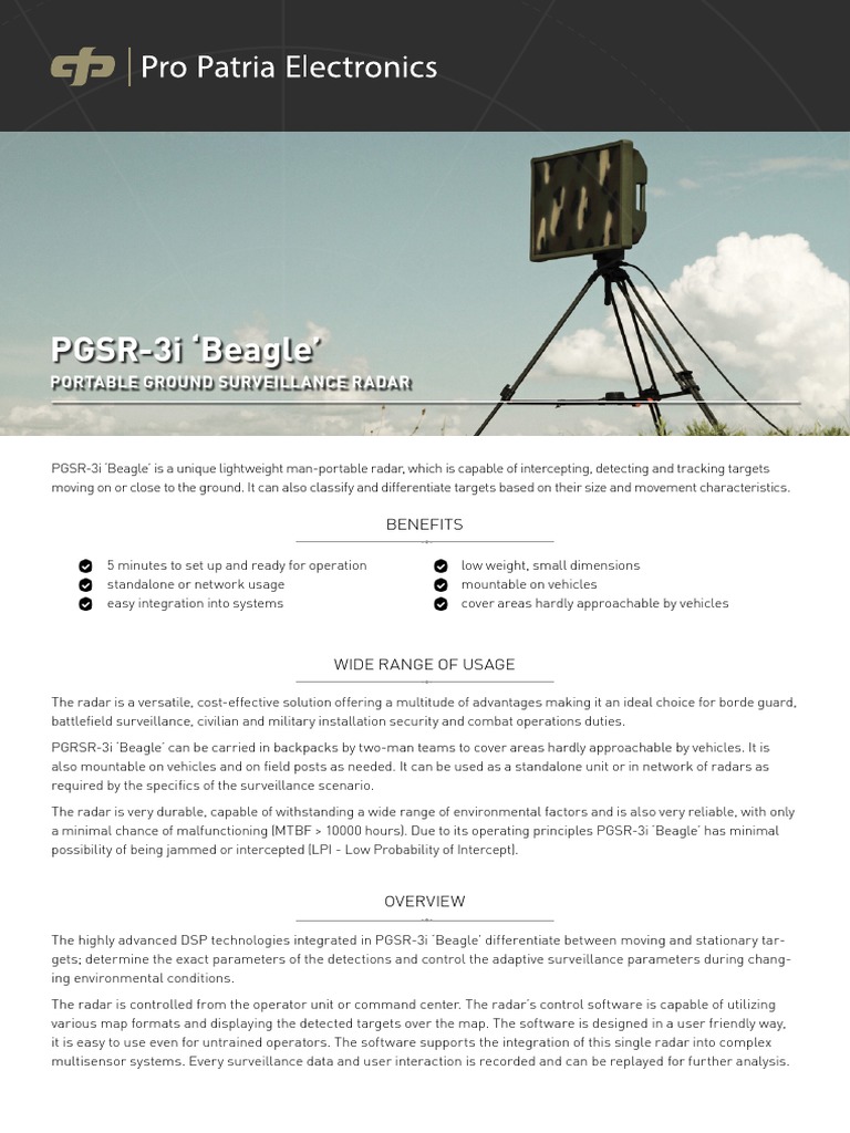 PPE PGSR3i Beagle Datasheet | PDF | Radar | Electronics