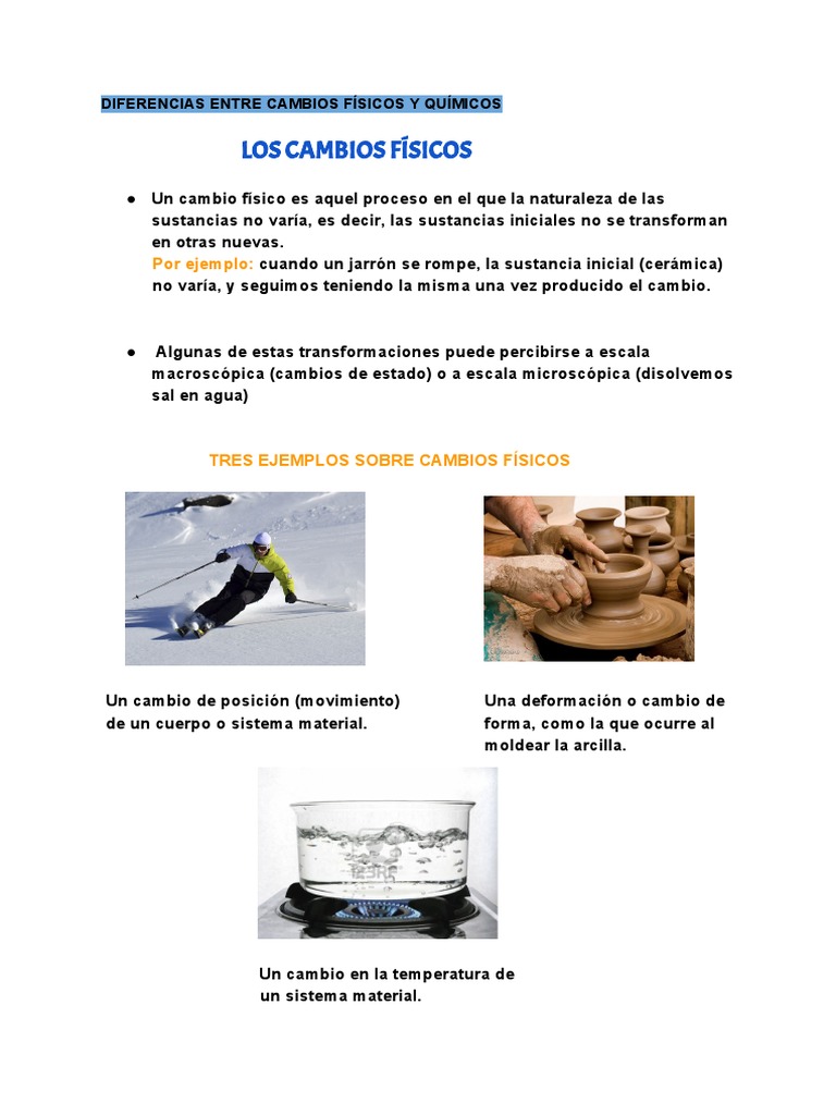 Cambios Físicos y Químicos | PDF